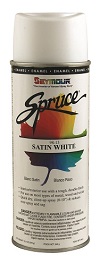 Spruce Satin White Spray Paint - Bart Supply